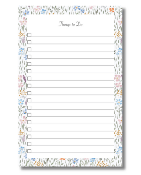 Things to Do Notepad with Lines – JJ Paperie & Co